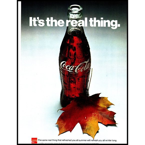 Coca Cola | Art | 972 Coca Cola Coke Vintage Print Ad Fall Autumn Maple ...